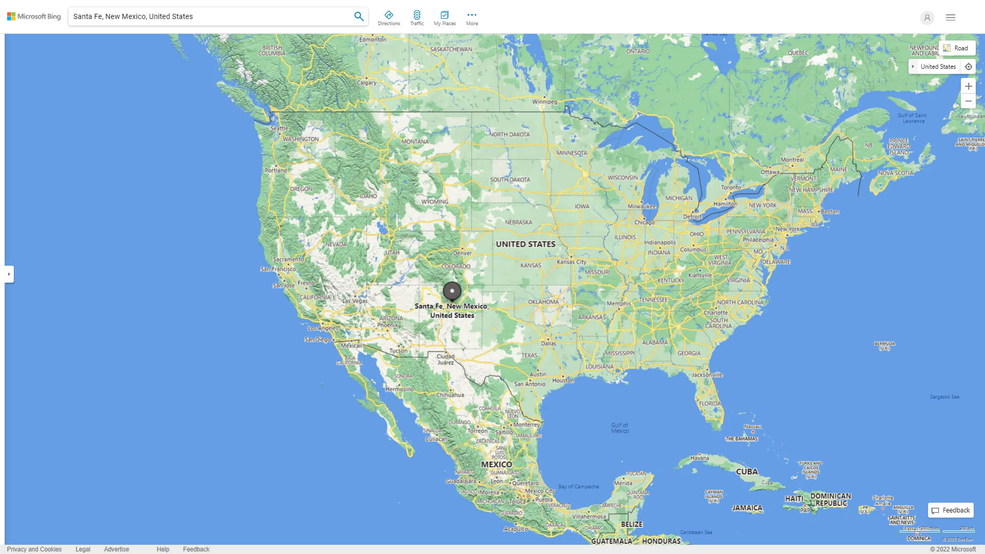 Santa Fe, New Mexico Map