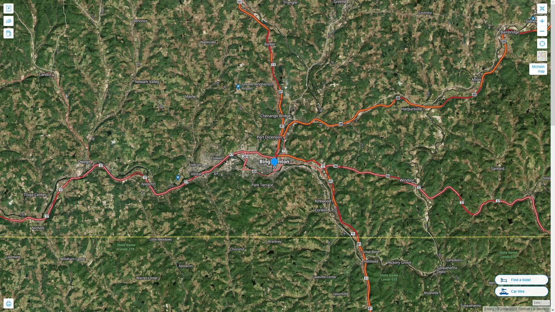 Binghamton, New York Map