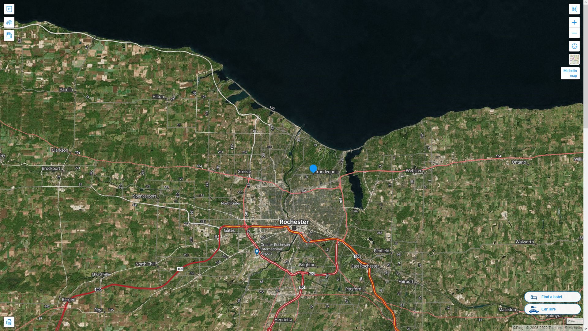 Irondequoit, New York Map