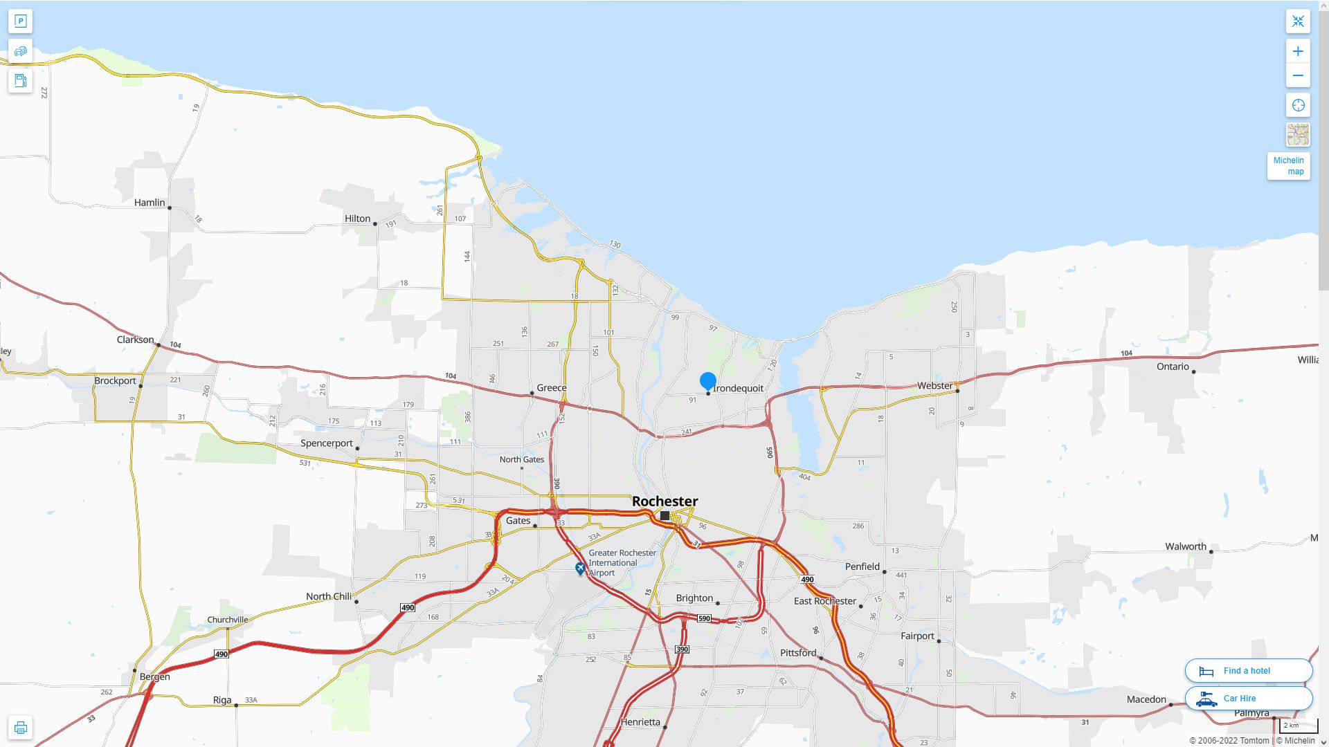 Irondequoit, New York Map