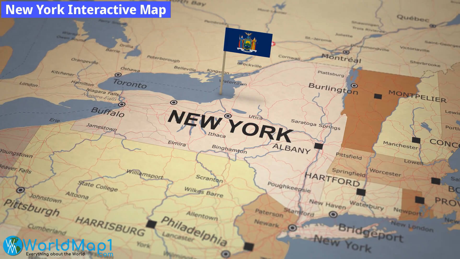 Where is Located New York in the US and Cities Map of New Yo
