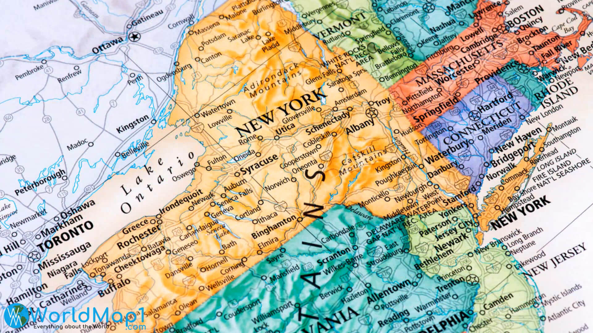 Where is Located New York in the US and Cities Map of New Yo