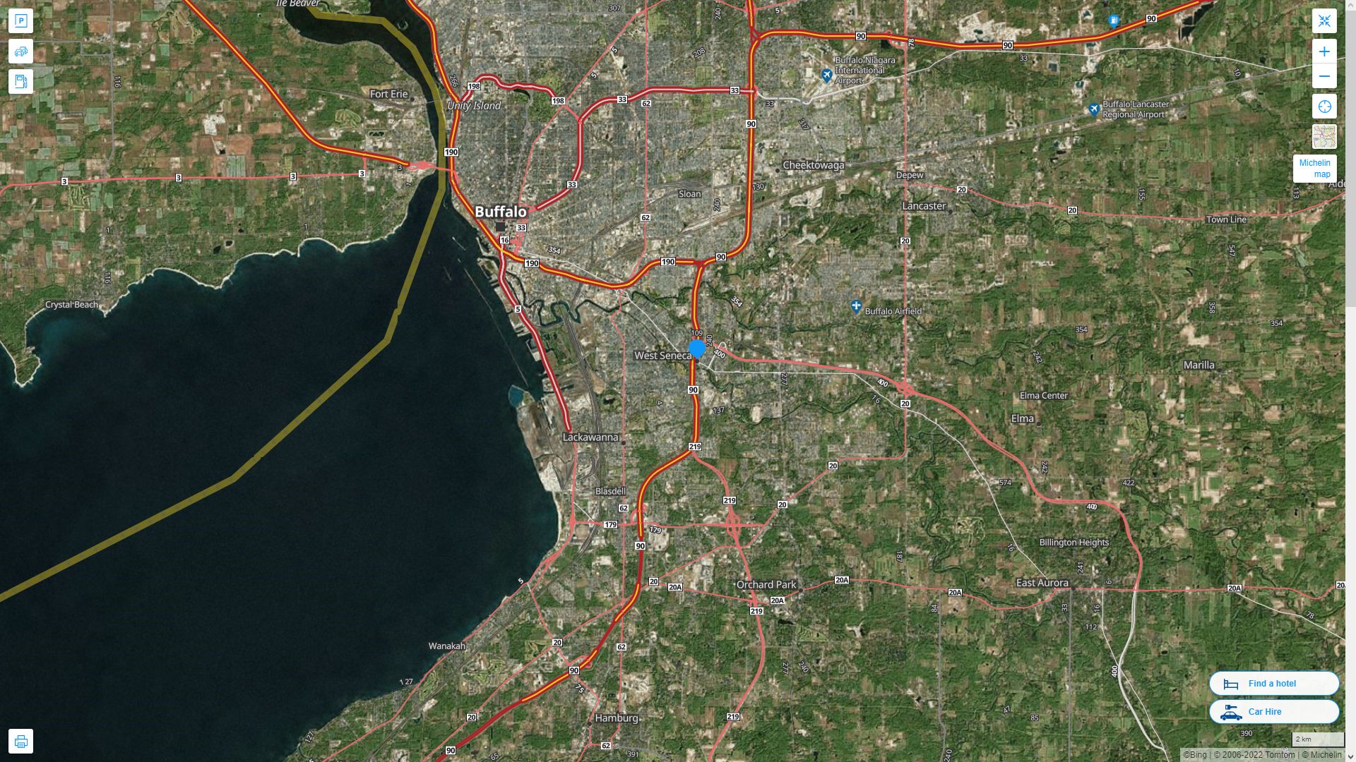 West Seneca, New York Map