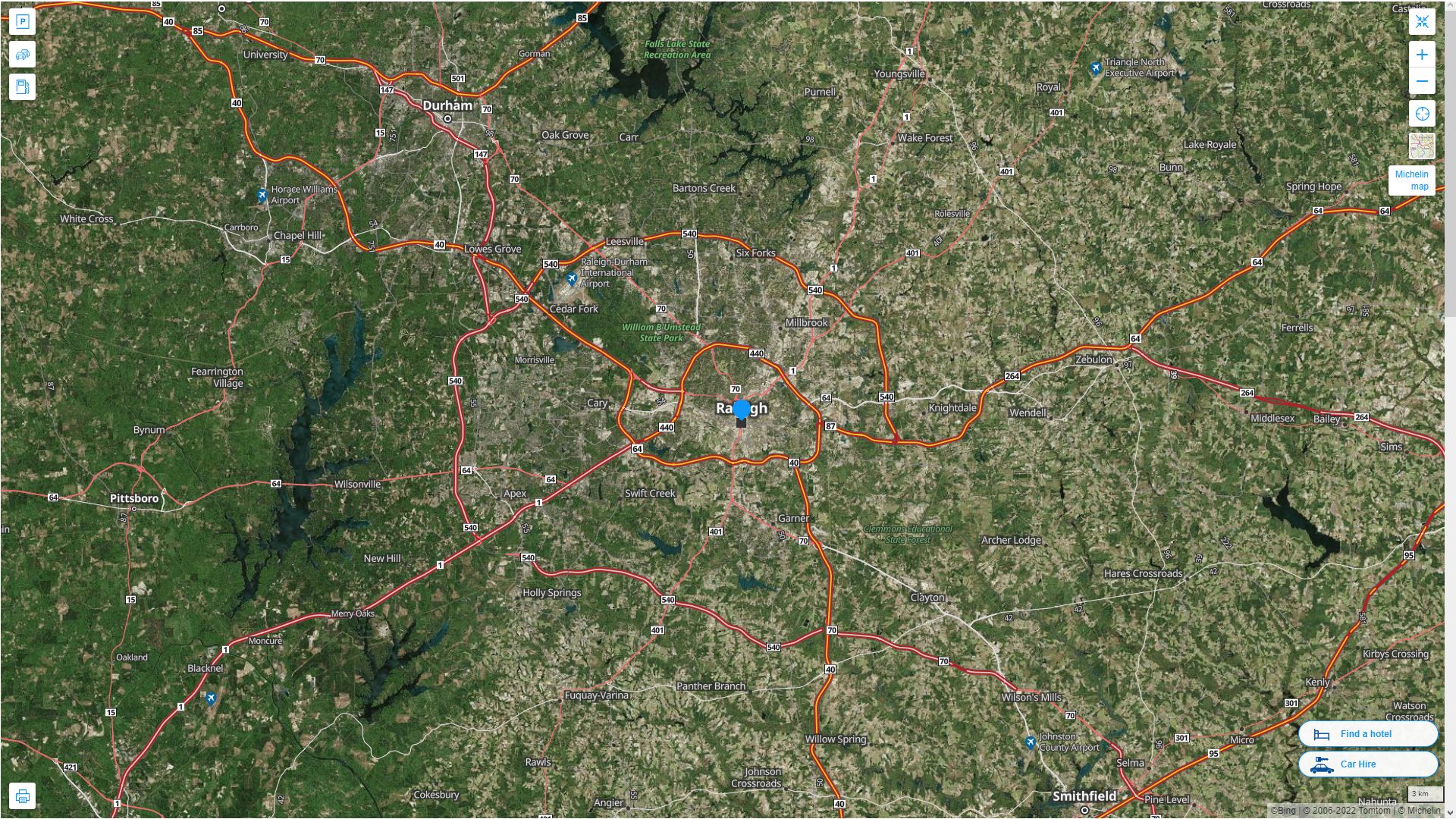 Raleigh North Carolina Map - United States