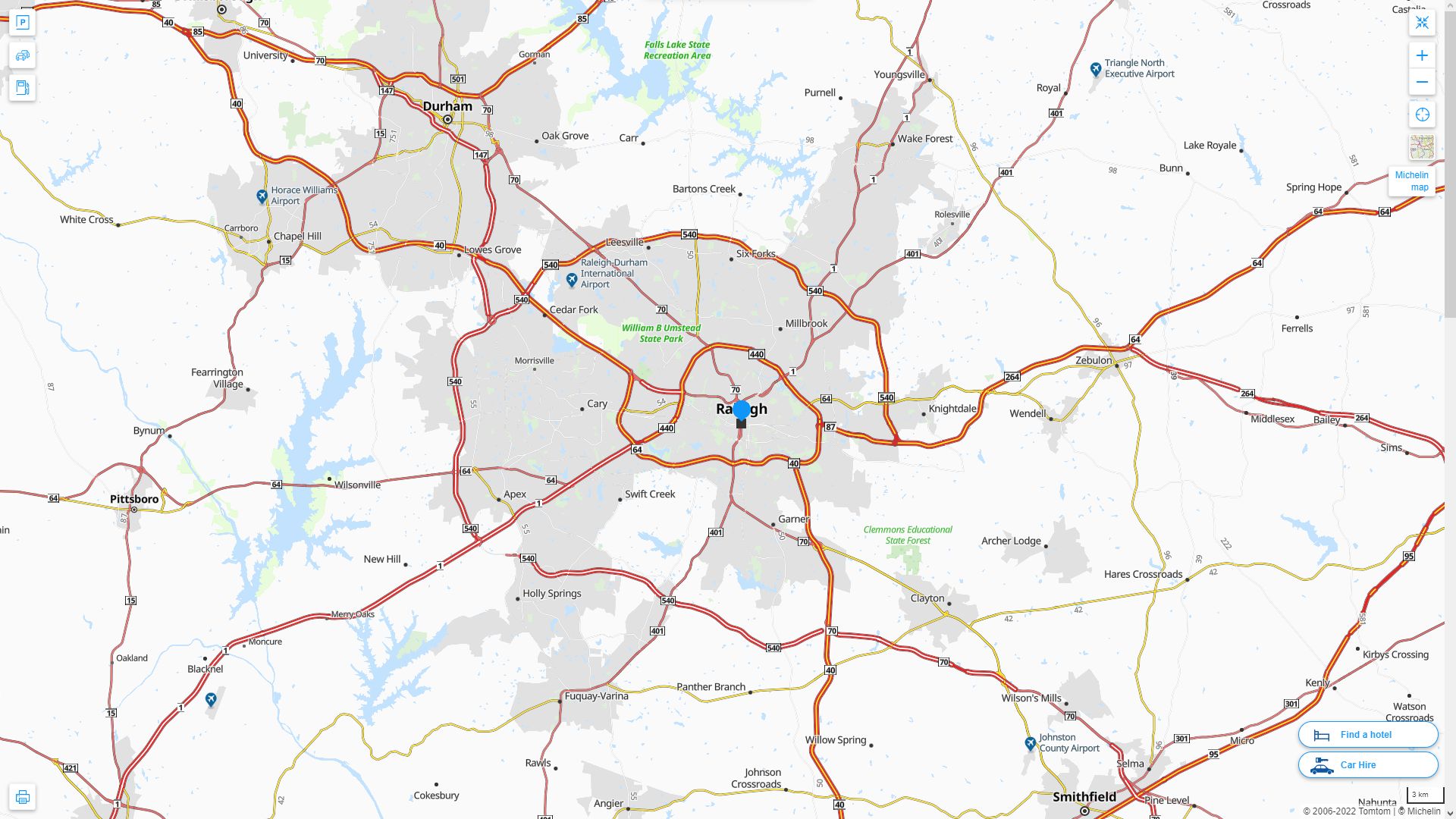 Raleigh North Carolina Map - United States