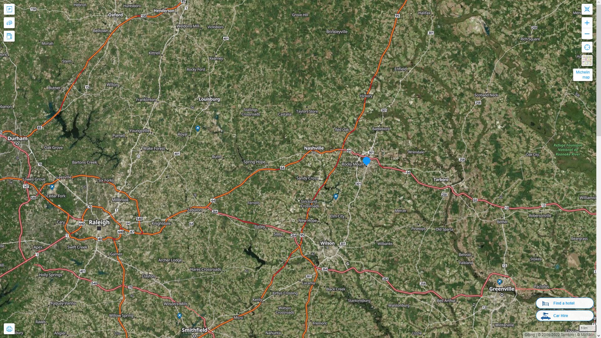 Rocky Mount, North Carolina Map