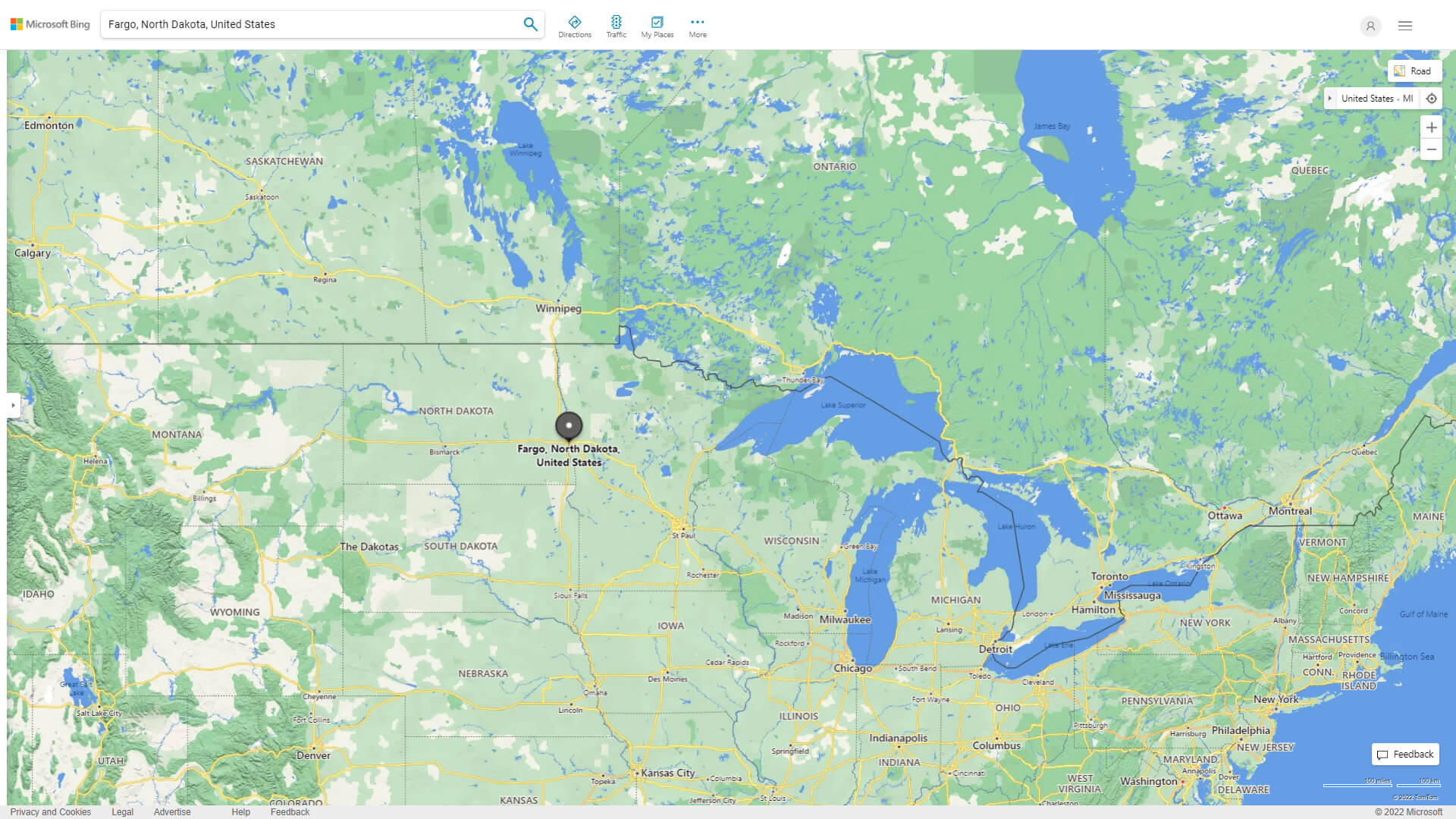 Fargo, North Dakota Map