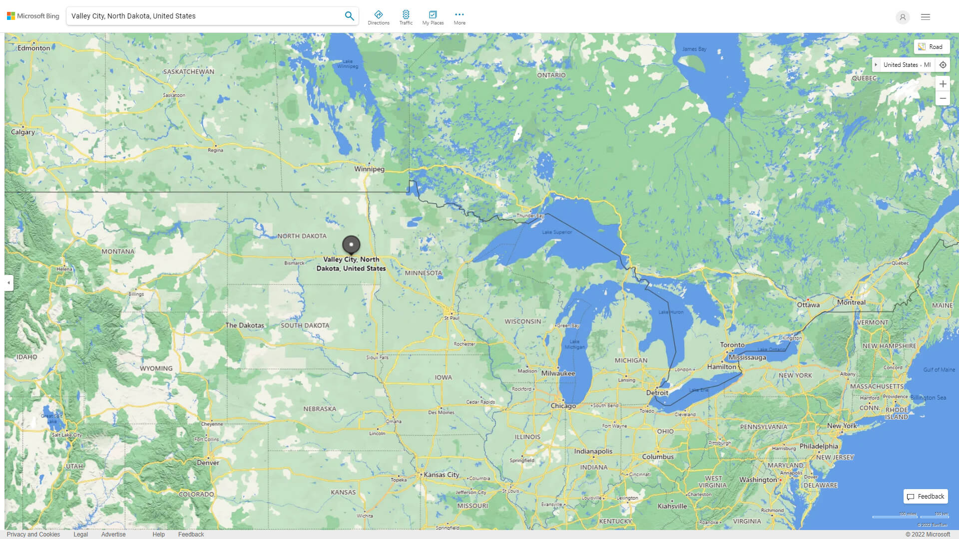 Valley City, North Dakota Map