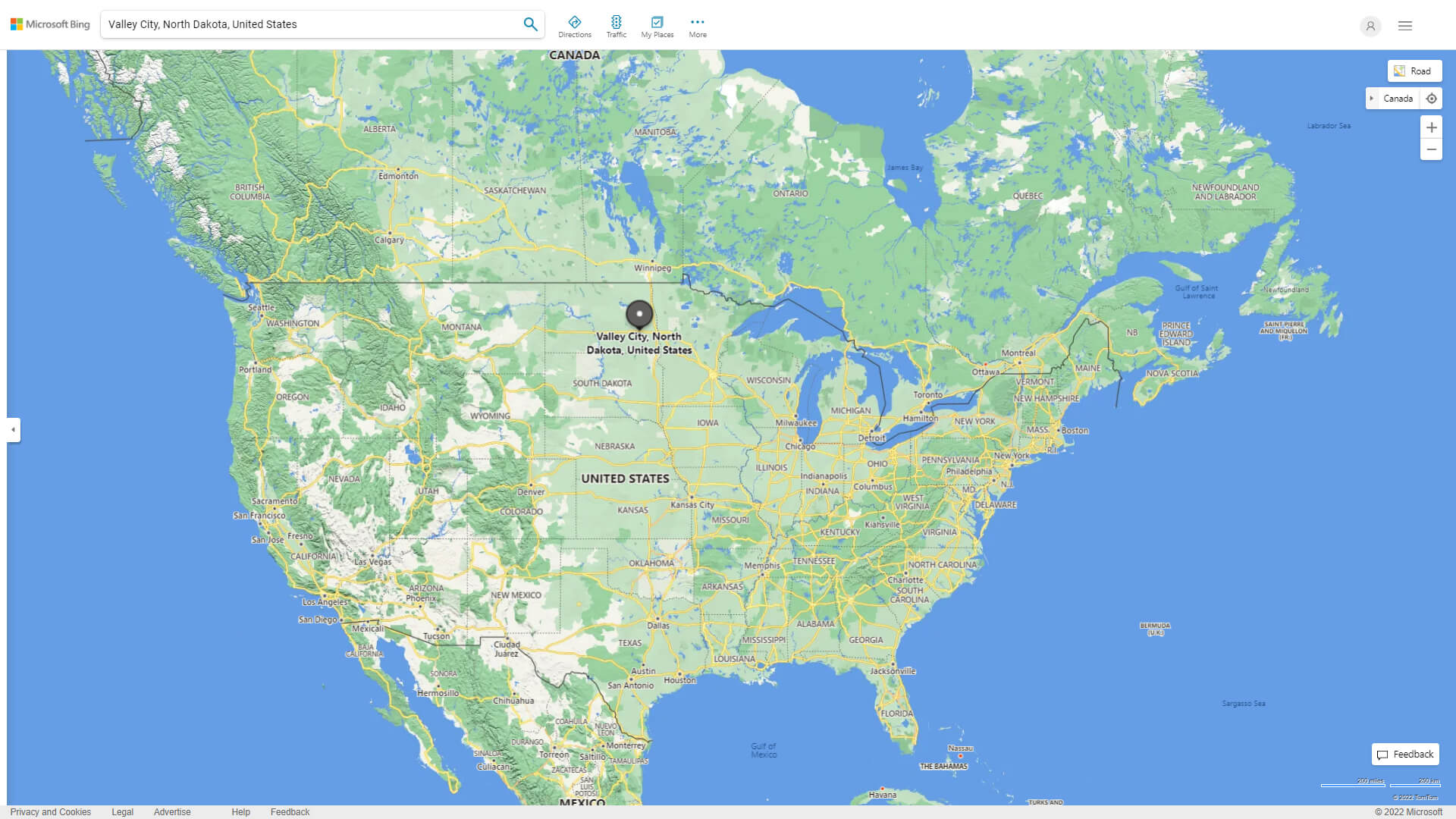 Valley City, North Dakota Map