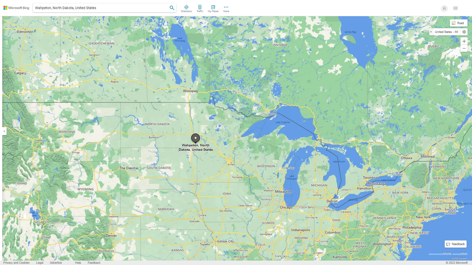 Wahpeton, North Dakota Map