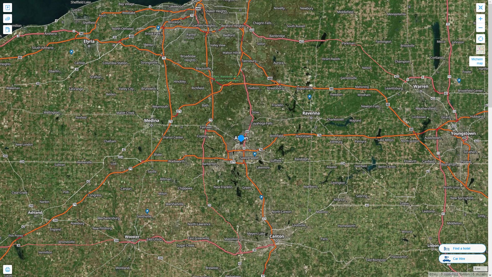 Akron Ohio Map - United States