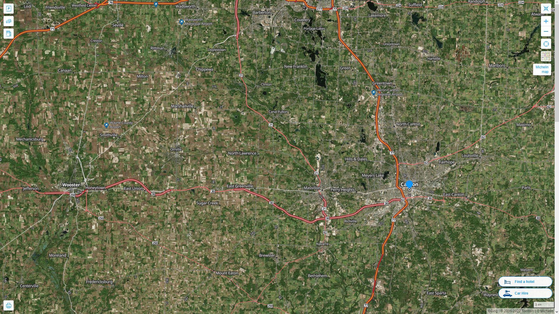 Canton, Ohio Map