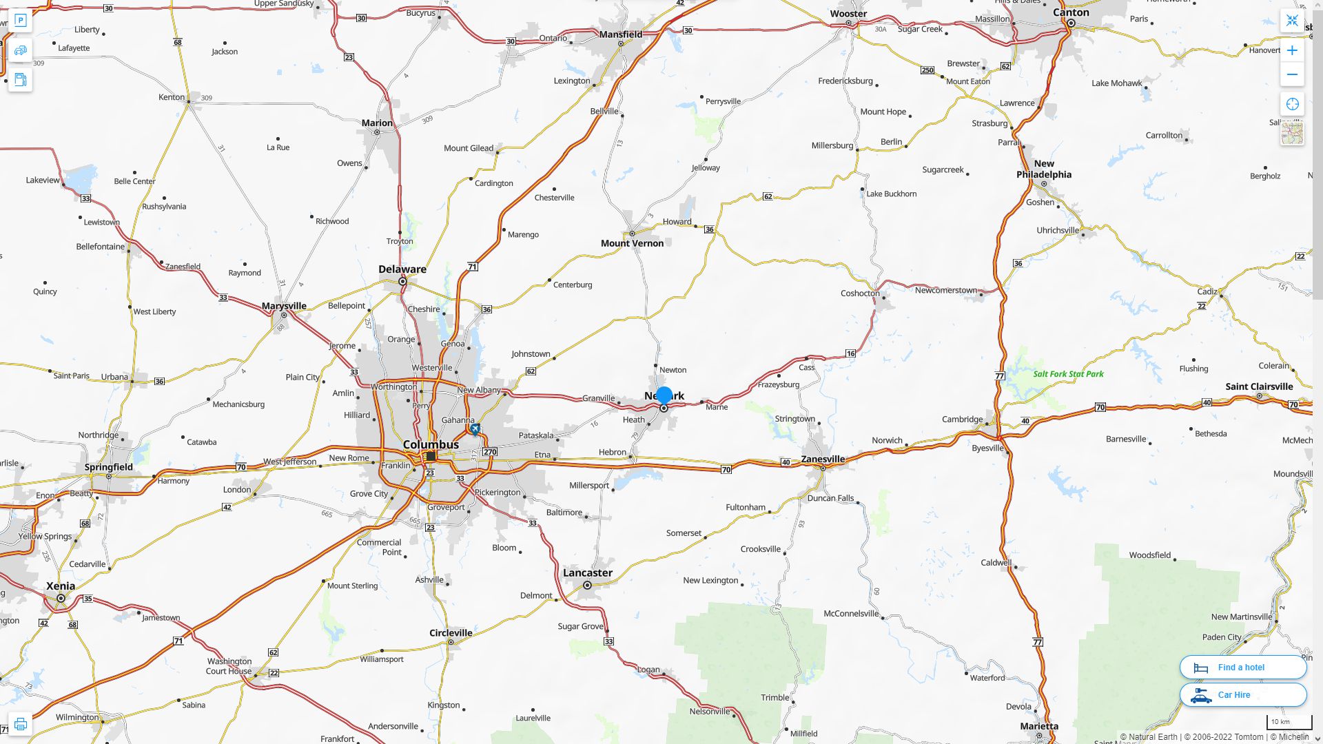 Newark, Ohio Map