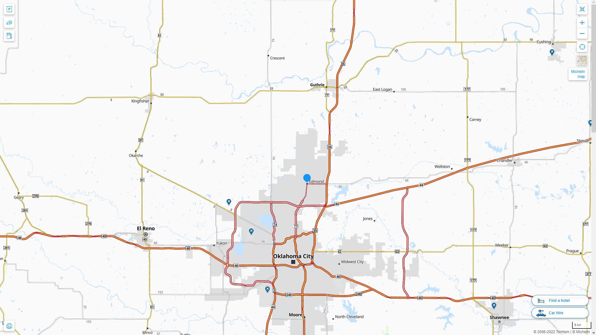 Edmond, Oklahoma Map