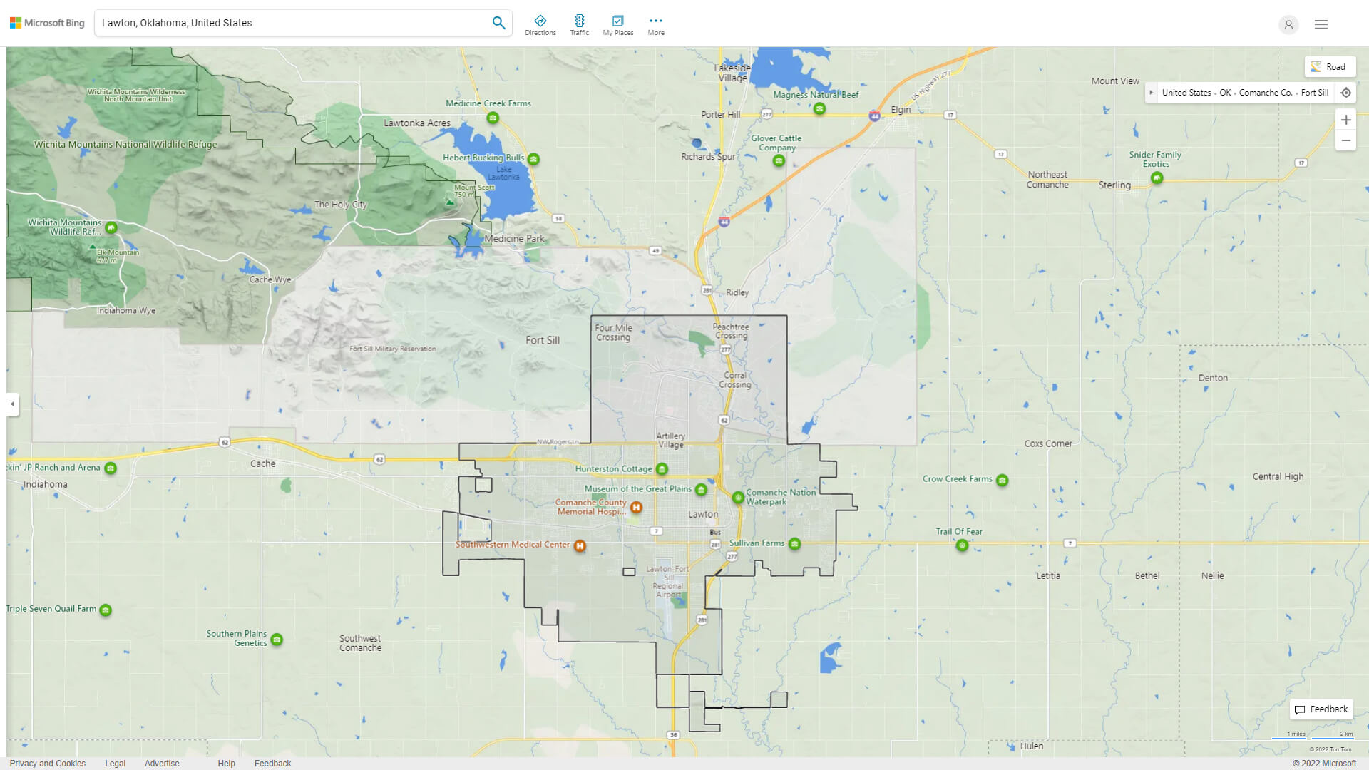 Lawton Oklahoma Map - United States