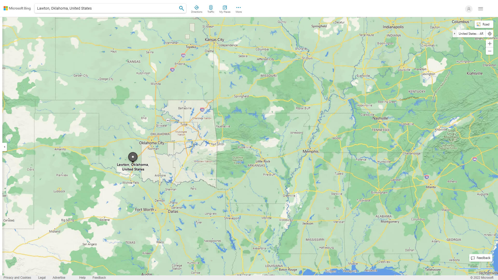 Lawton Oklahoma Map - United States