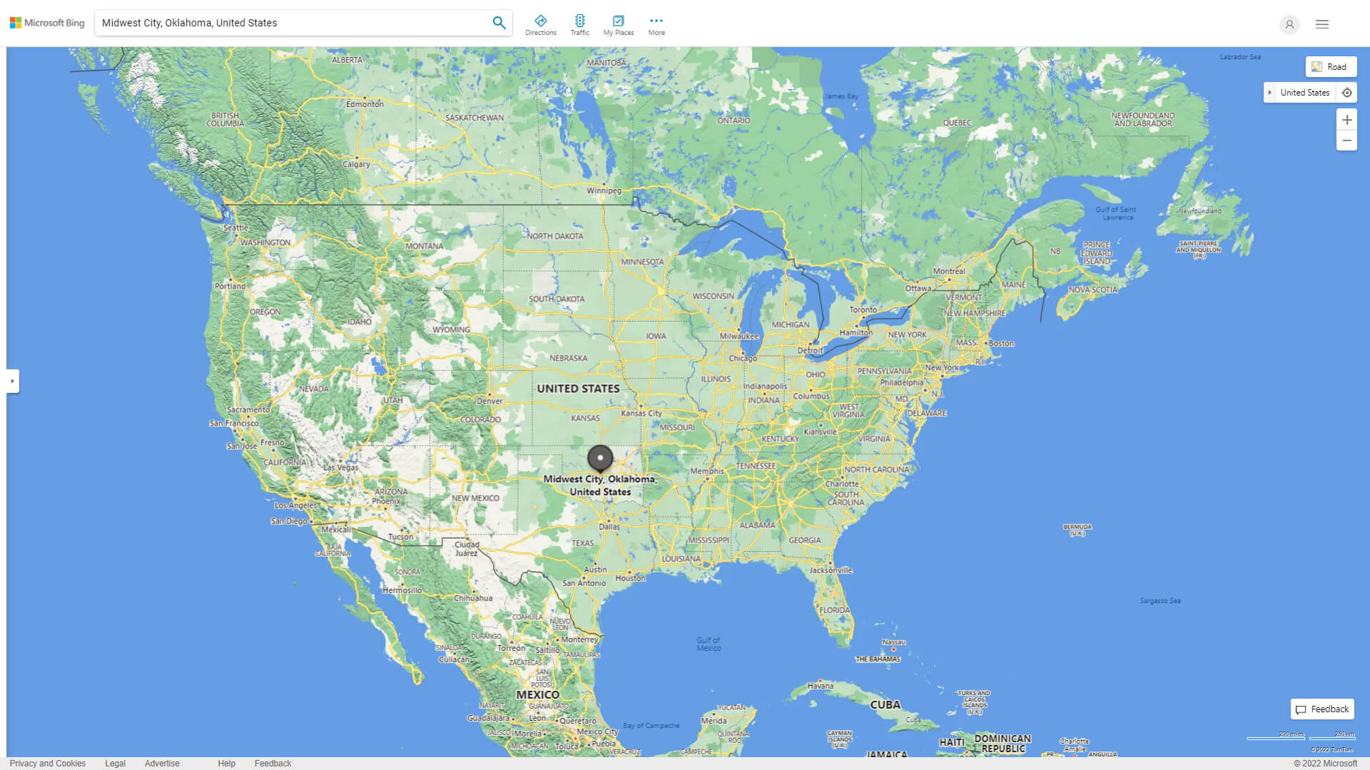 Midwest City, Oklahoma Map