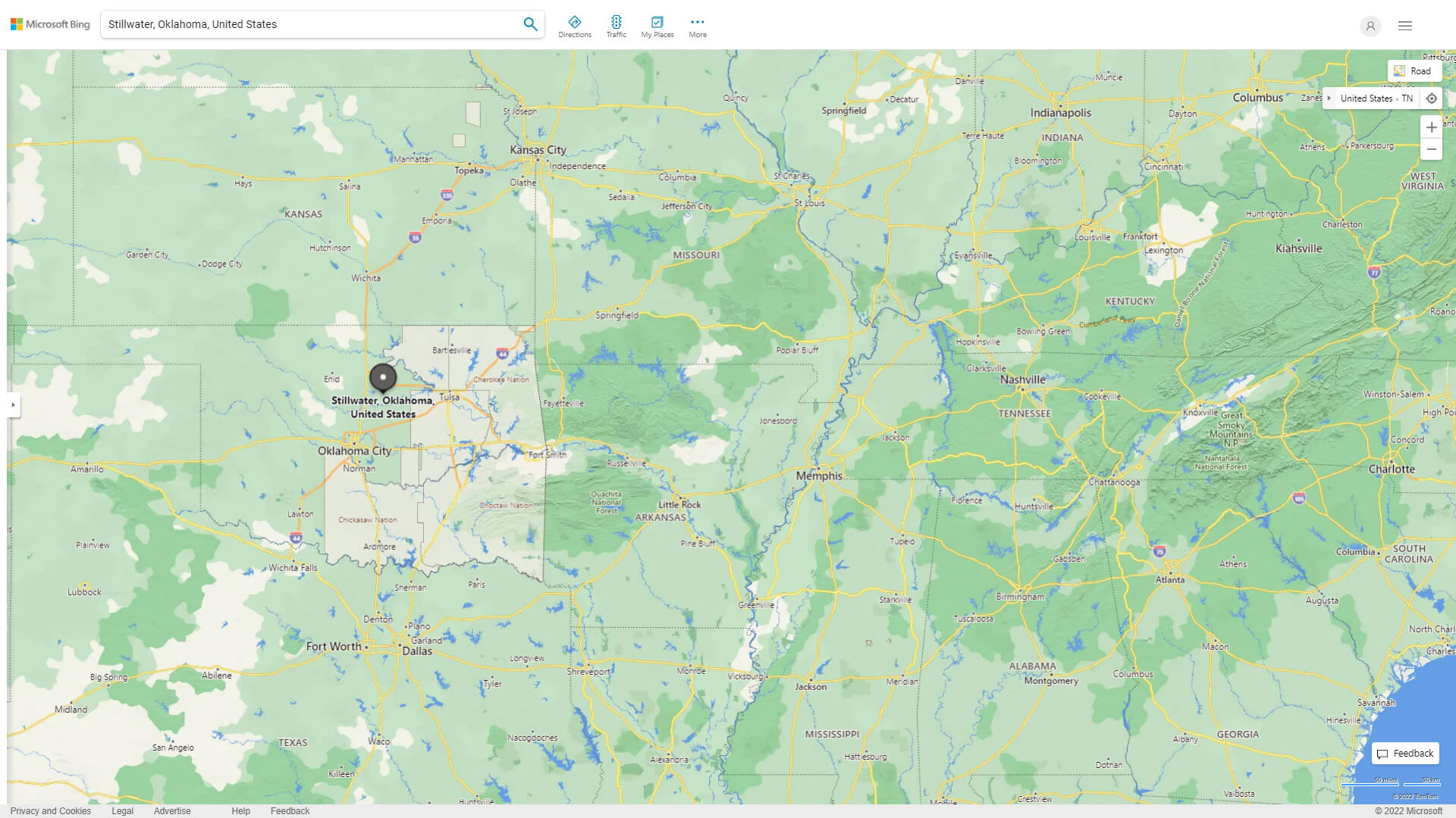 Stillwater Oklahoma Map - United States