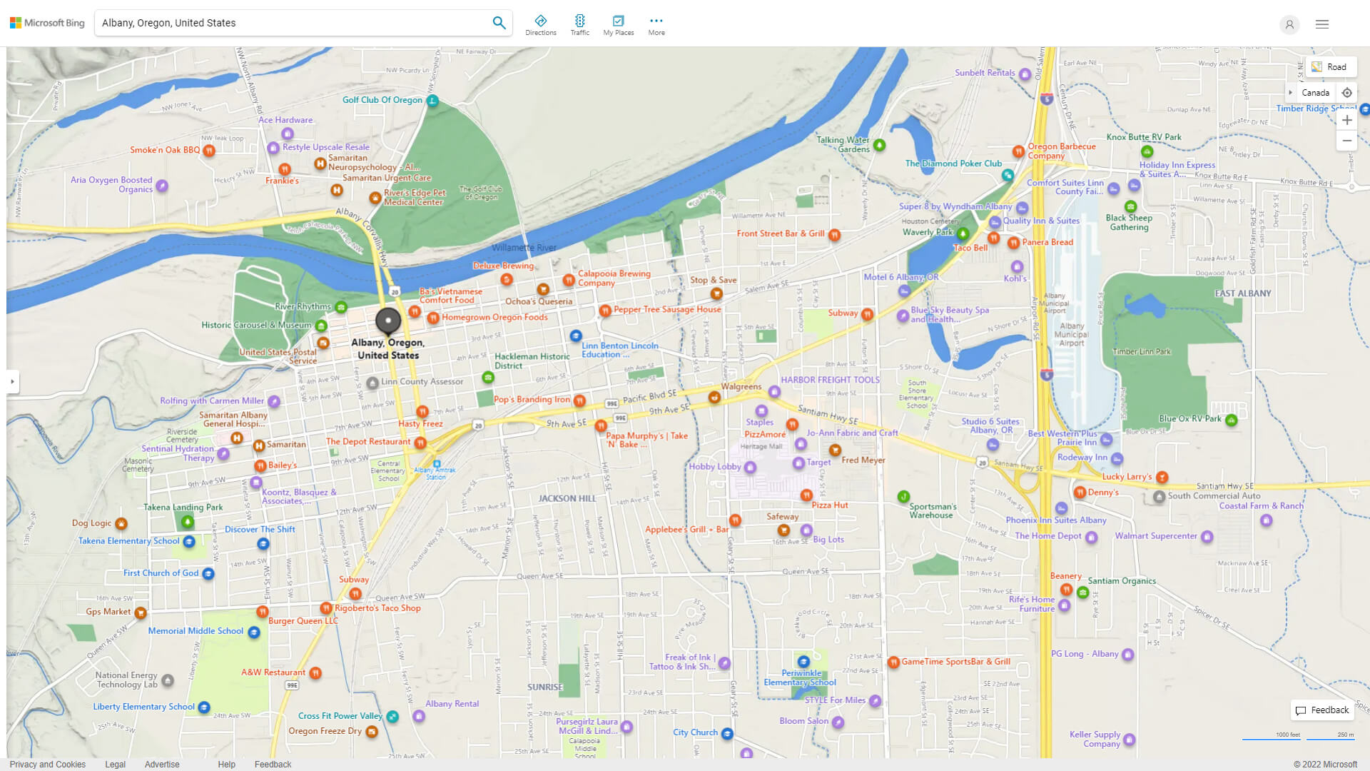Albany Oregon Map - United States