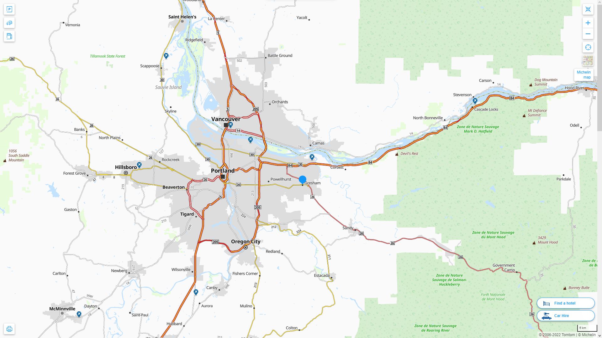 Gresham, Oregon Map