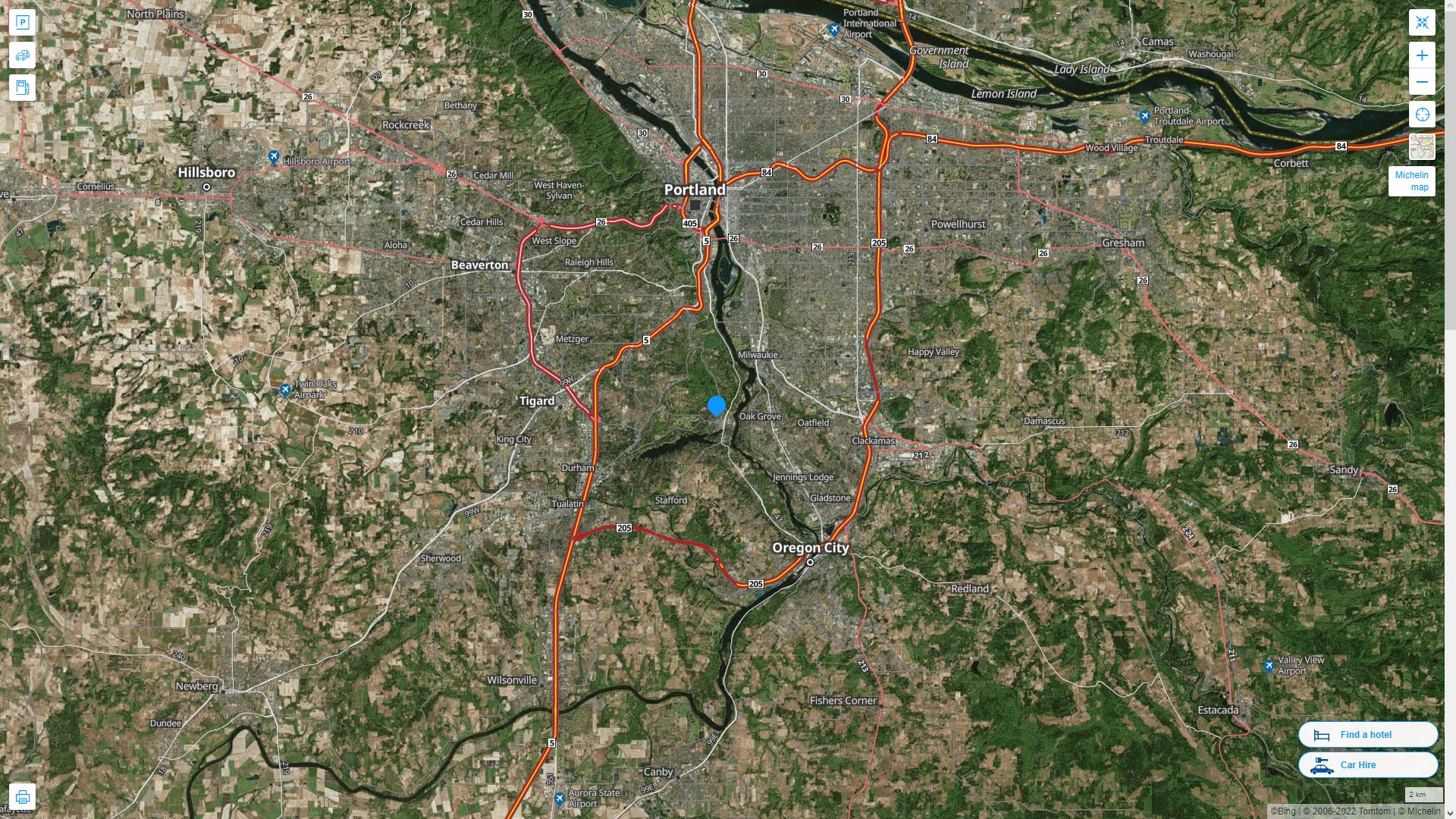 Lake Oswego, Oregon Map