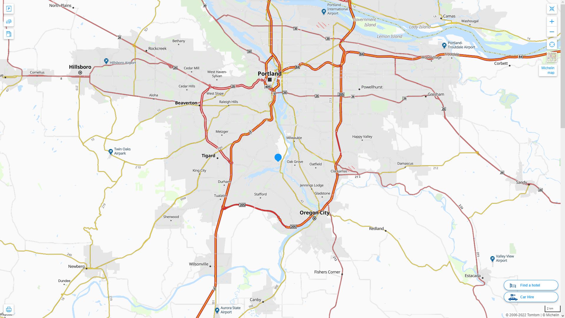 Lake Oswego, Oregon Map
