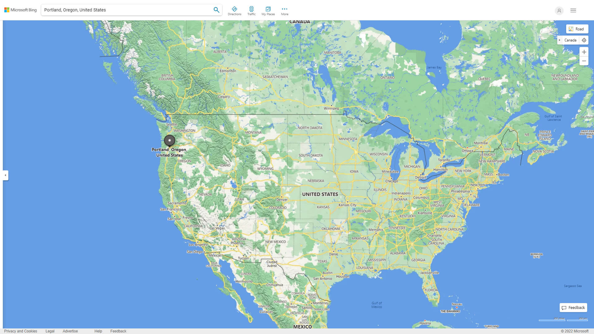 Portland, Oregon Map