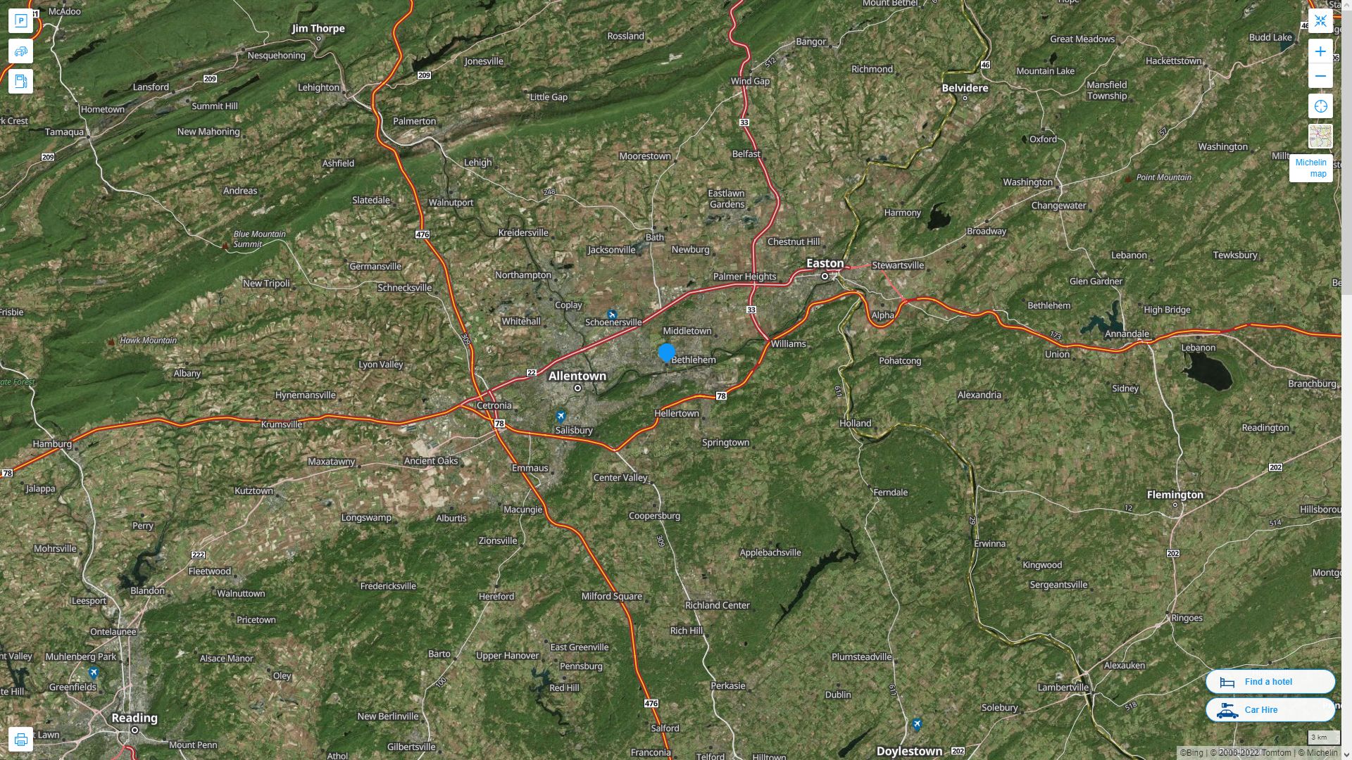 Bethlehem, Pennsylvania Map