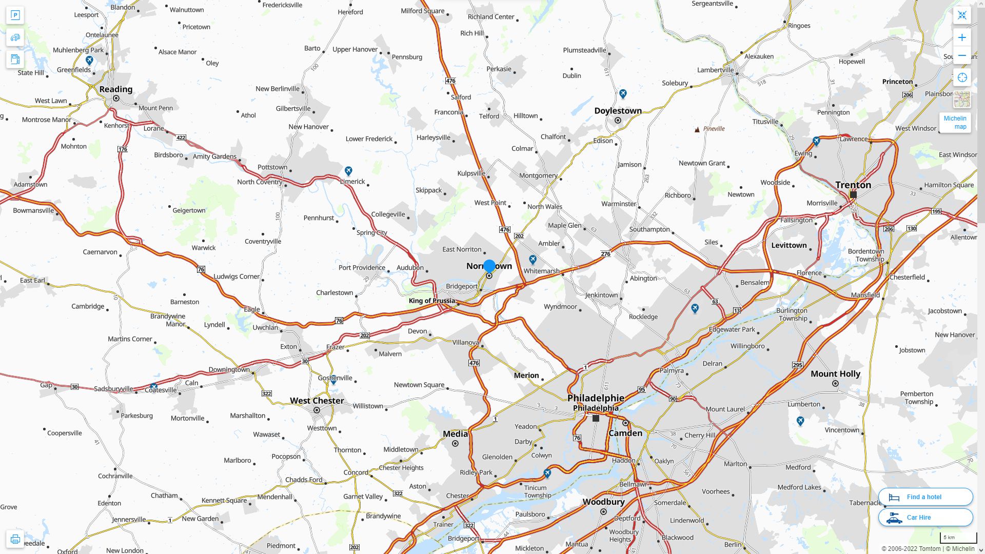 Norristown, Pennsylvania Map