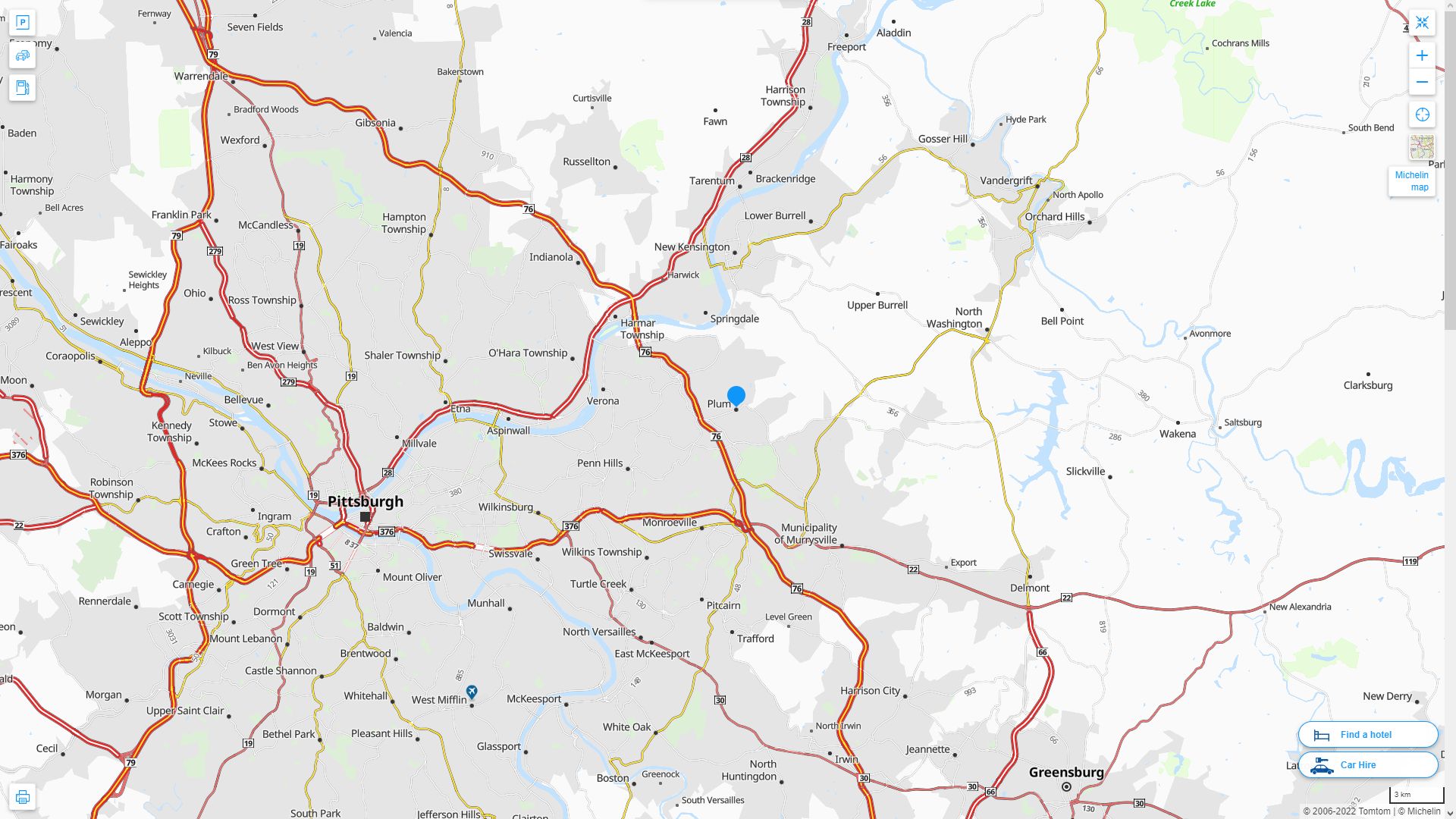 Plum, Pennsylvania Map