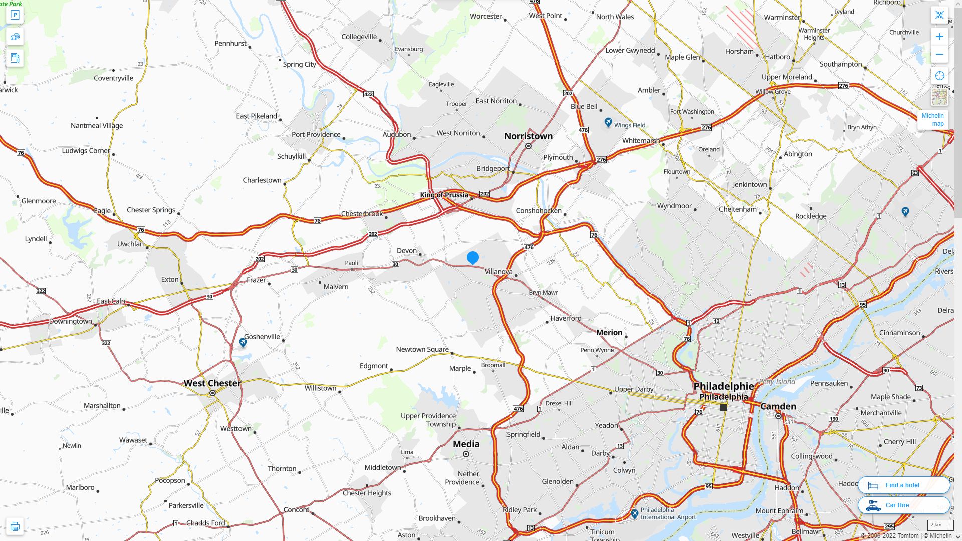 Radnor Township, Pennsylvania Map