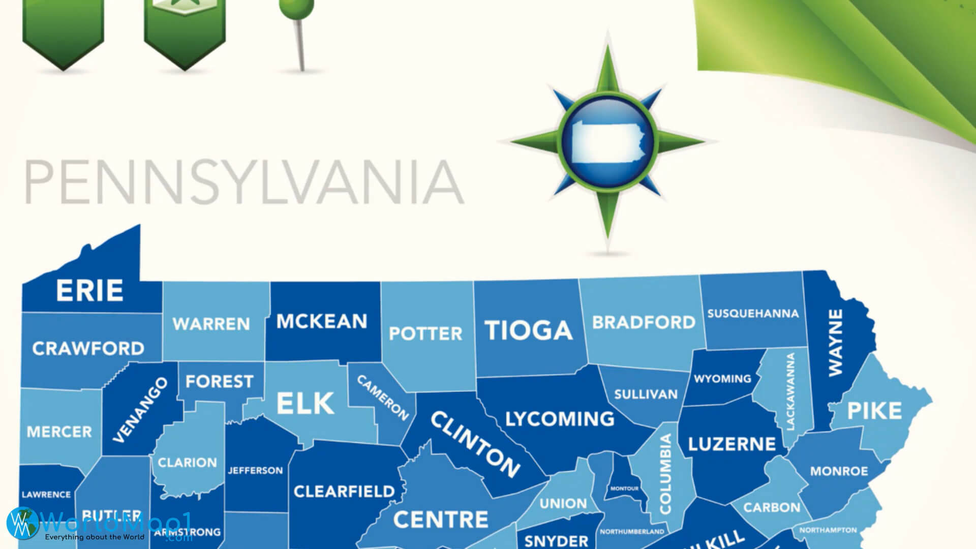 Where is Located Pennsylvania in the US and Cities Map of Pe