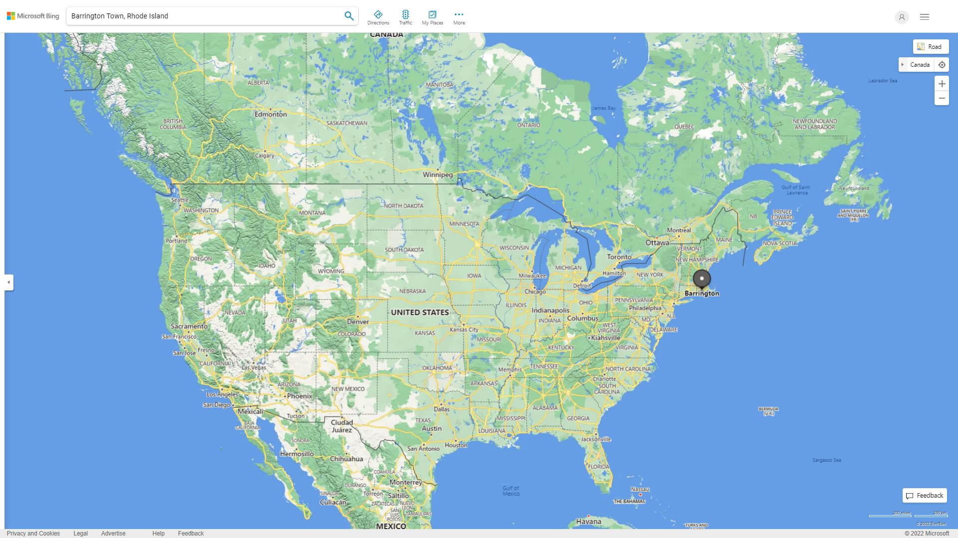 Barrington Town, Rhode Island Map