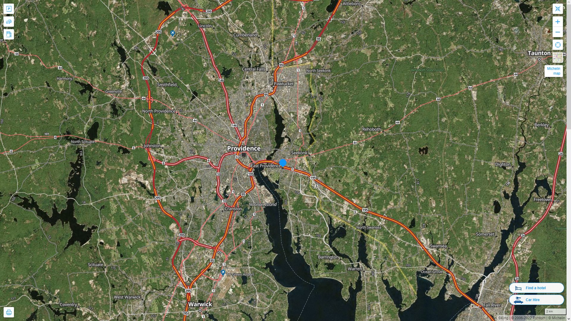 East Providence, Rhode Island Map