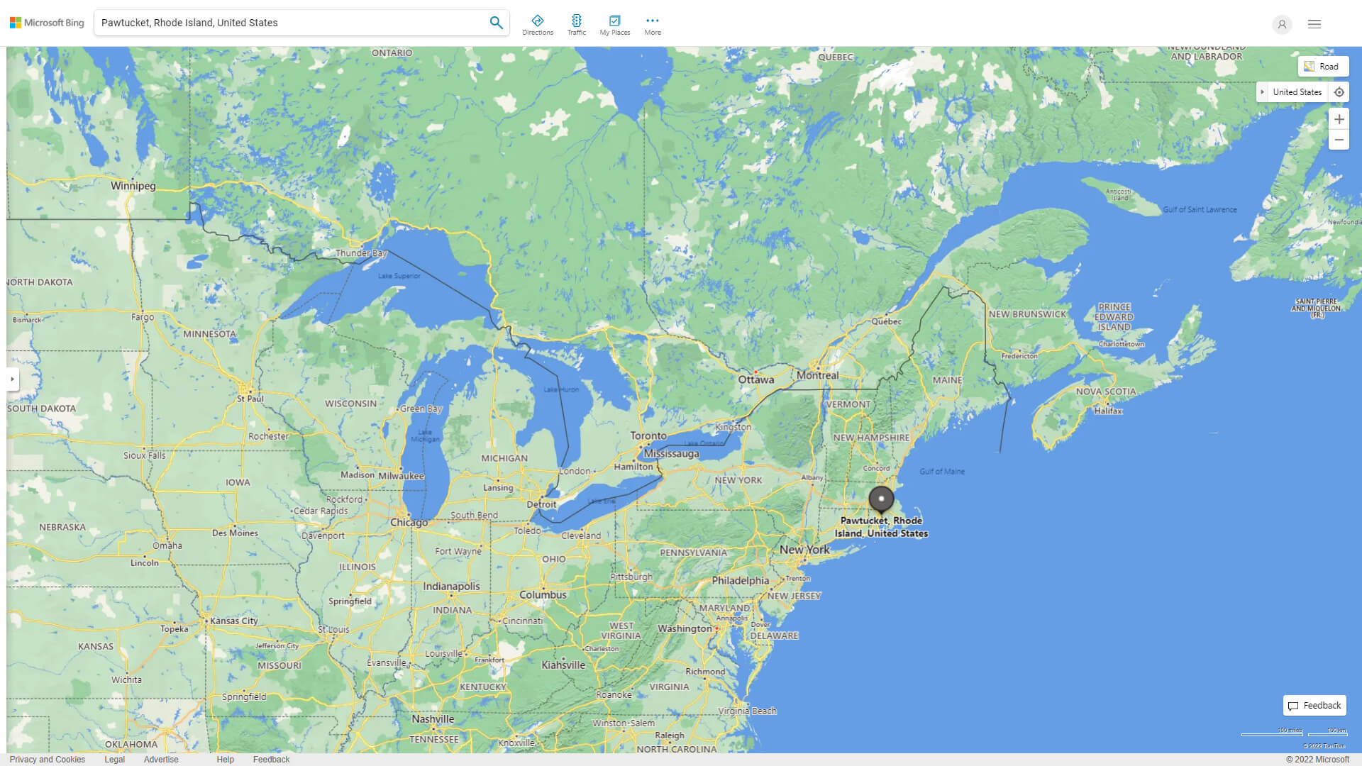 Pawtucket Rhode Island Map - United States