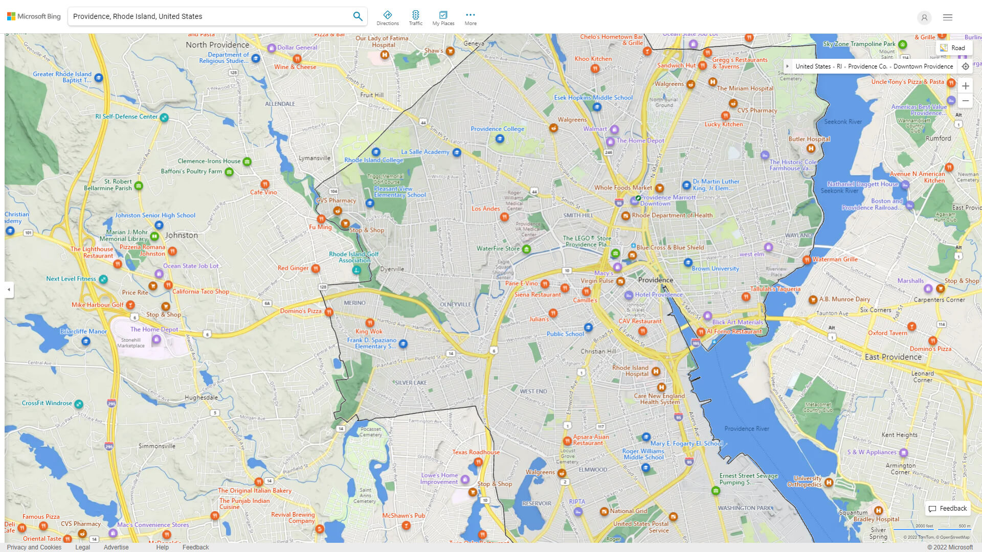 Providence Rhode Island Map - United States