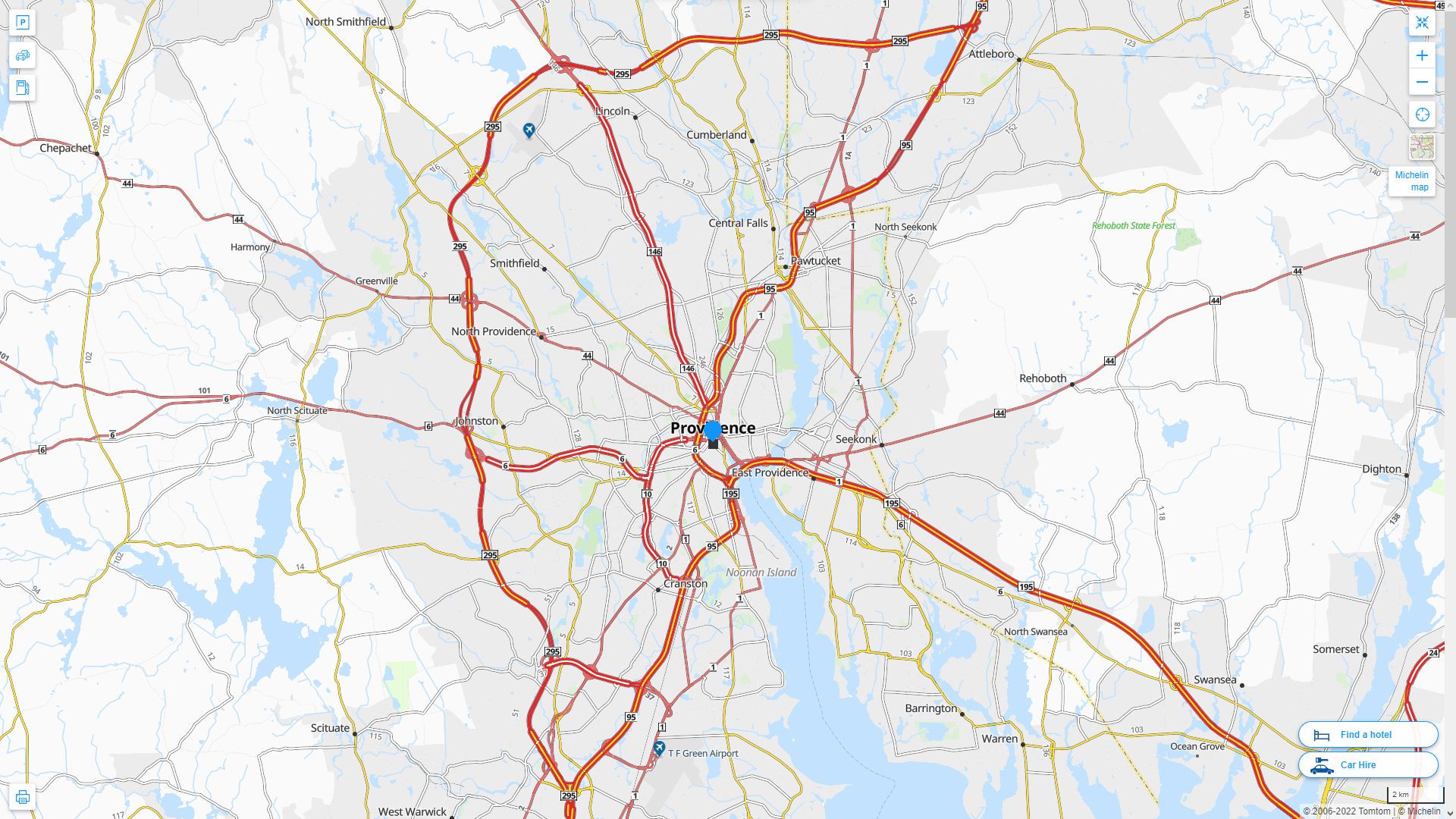 Providence Rhode Island Map - United States