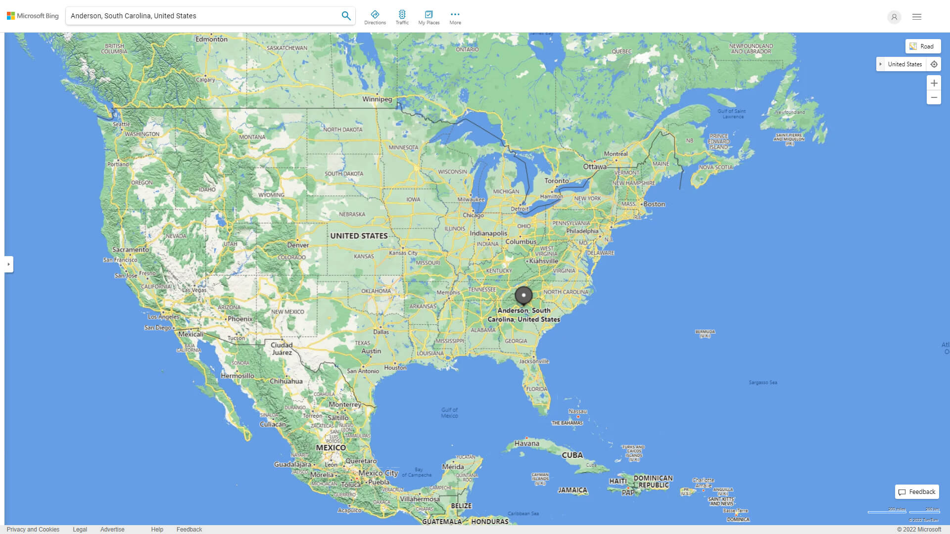 Anderson, South Carolina Map