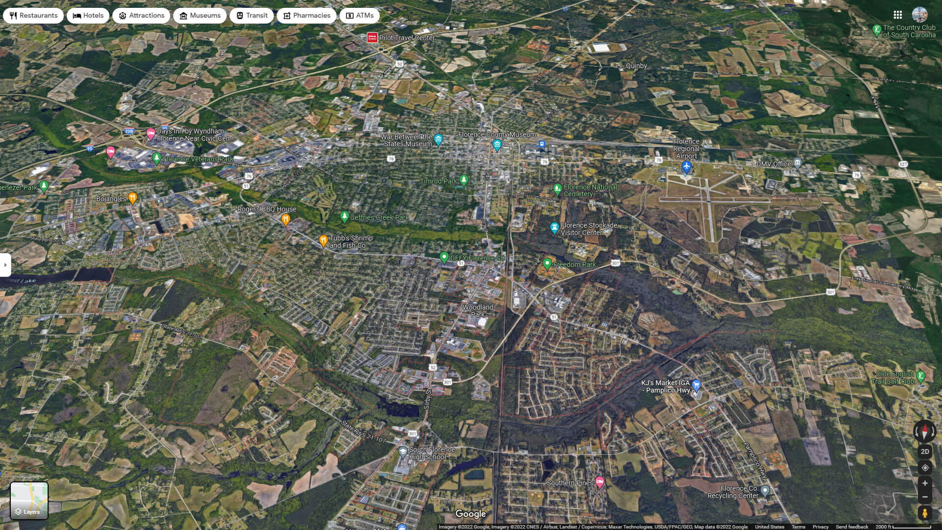 Florence, South Carolina Map