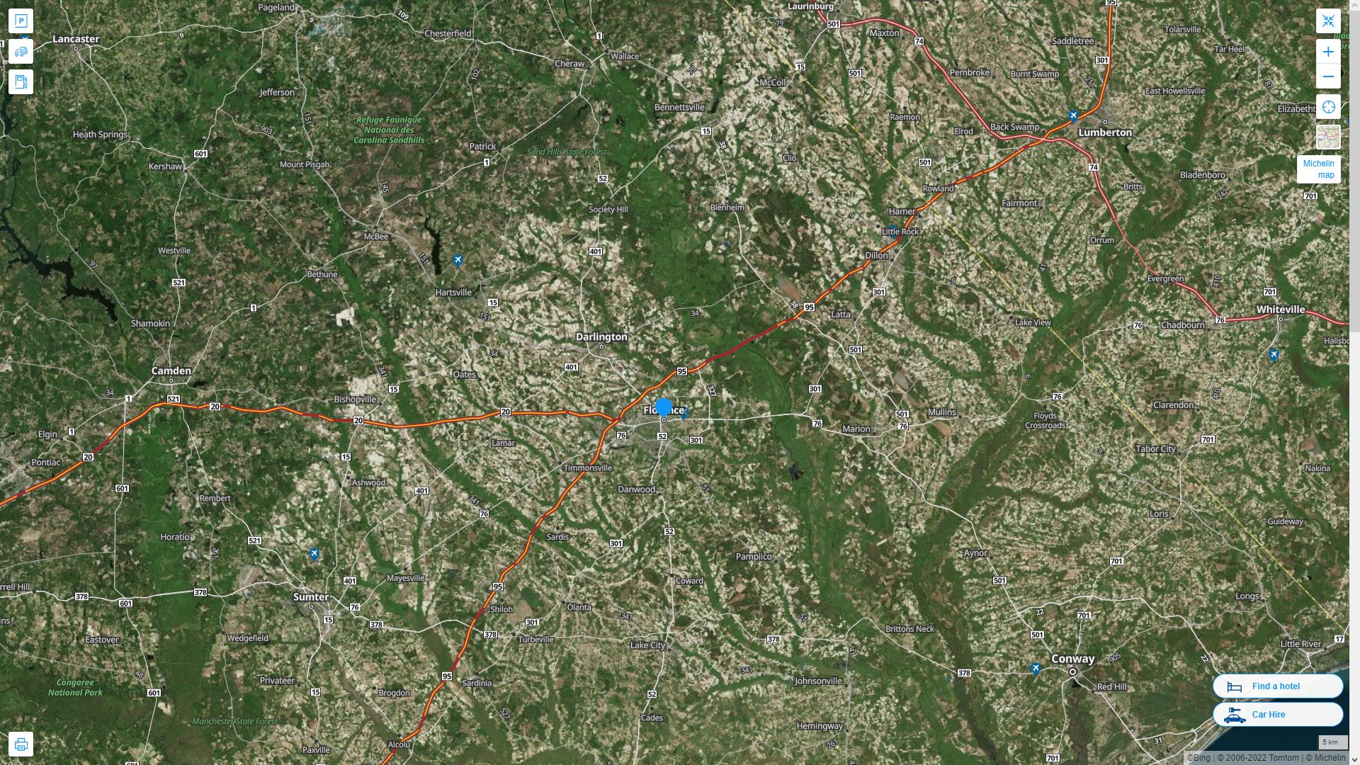 Florence, South Carolina Map