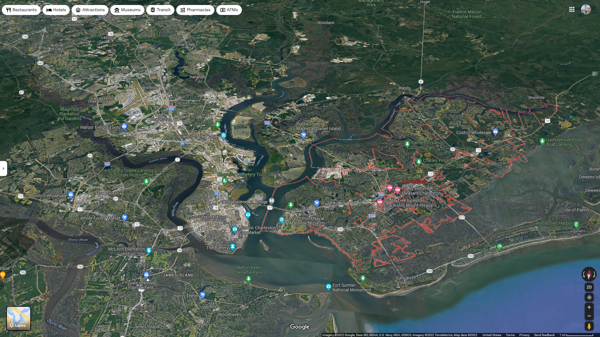 Mount Pleasant, South Carolina Map