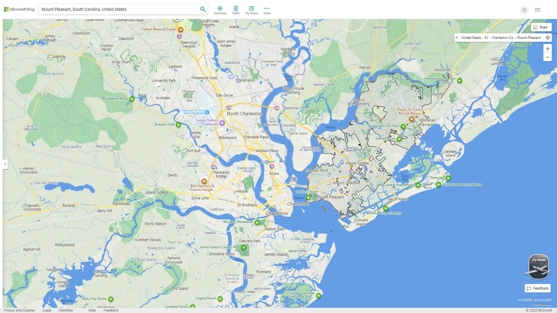 Mount Pleasant, South Carolina Map