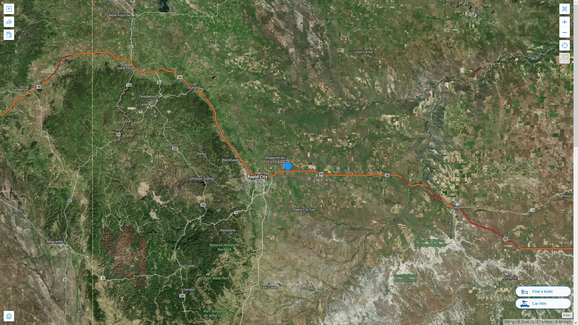 Box Elder South Dakota Map - United States