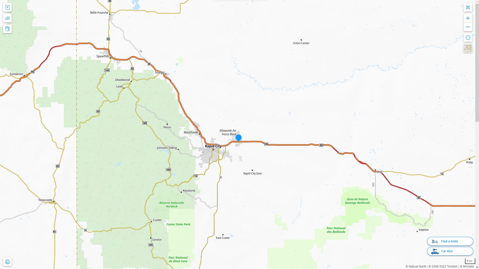 Box Elder, South Dakota Map