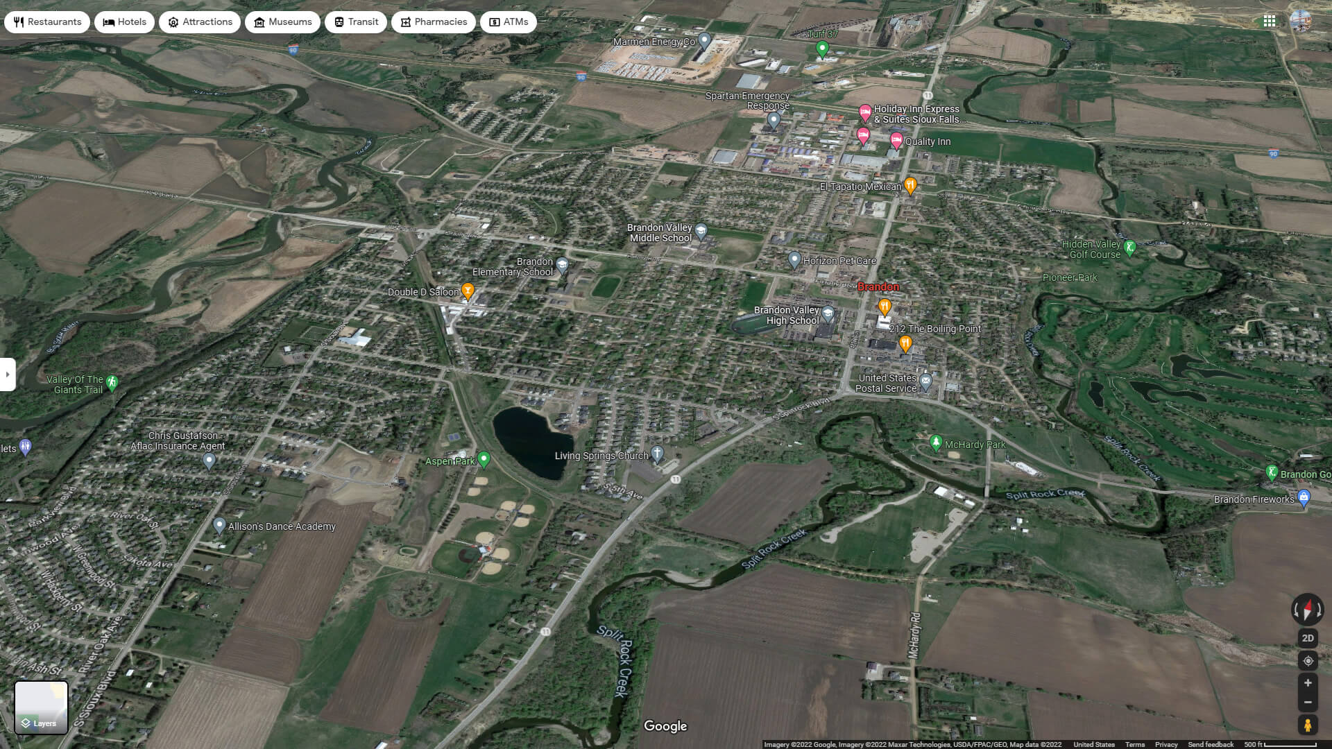 Brandon, South Dakota Map