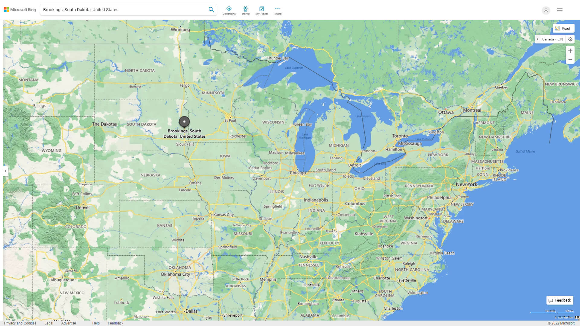 Brookings, South Dakota Map