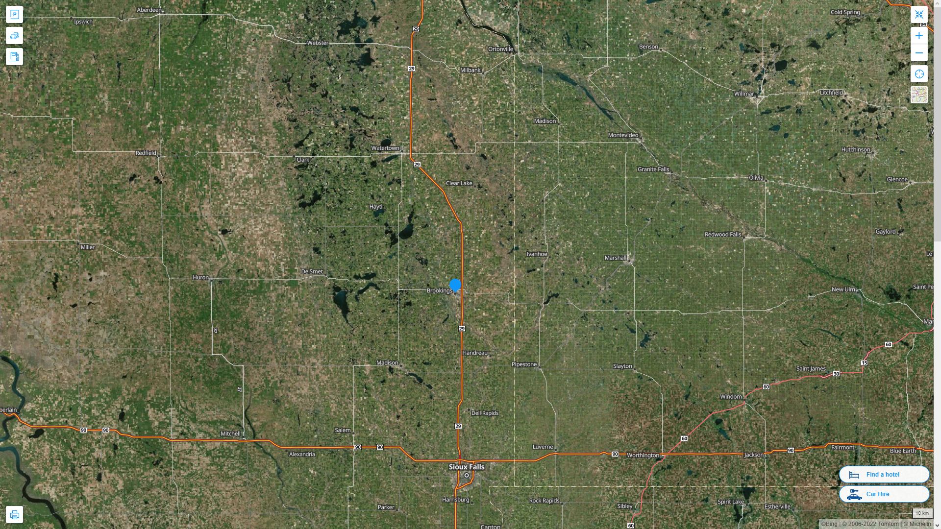 Brookings, South Dakota Map