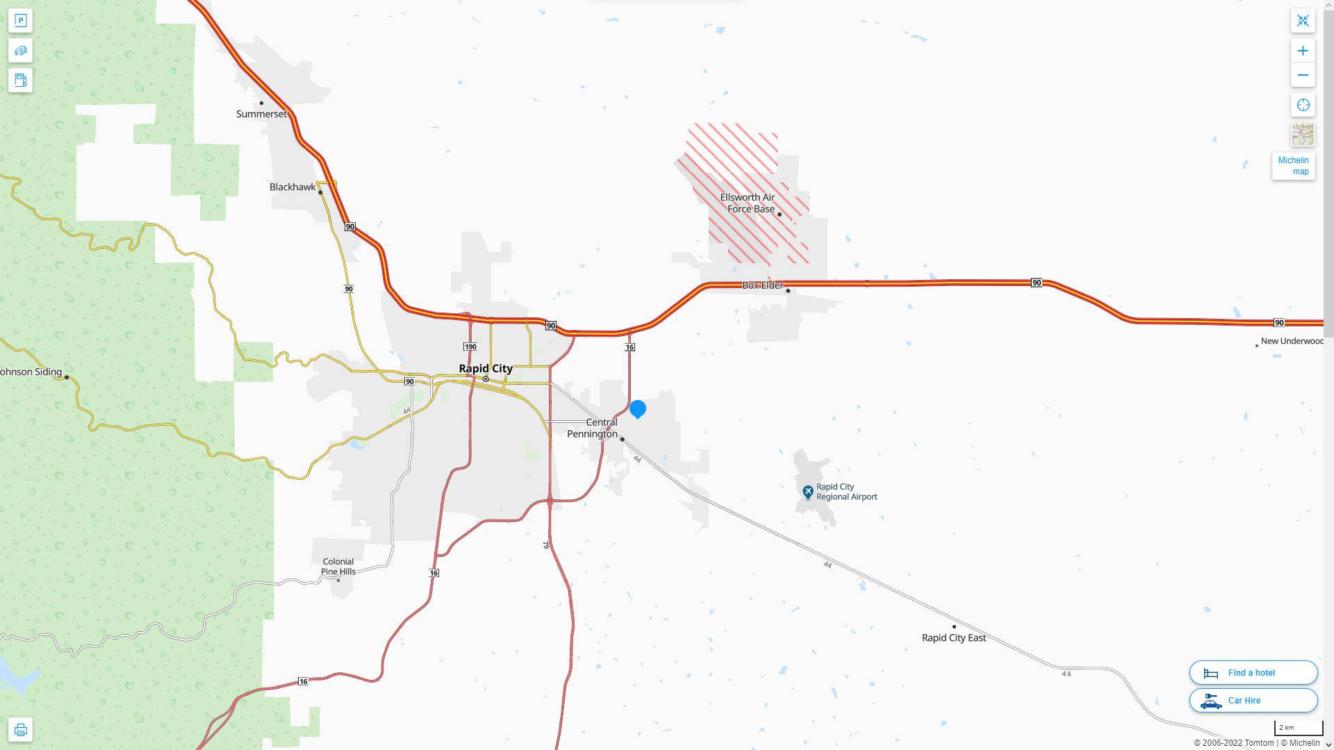 Rapid Valley, South Dakota Map