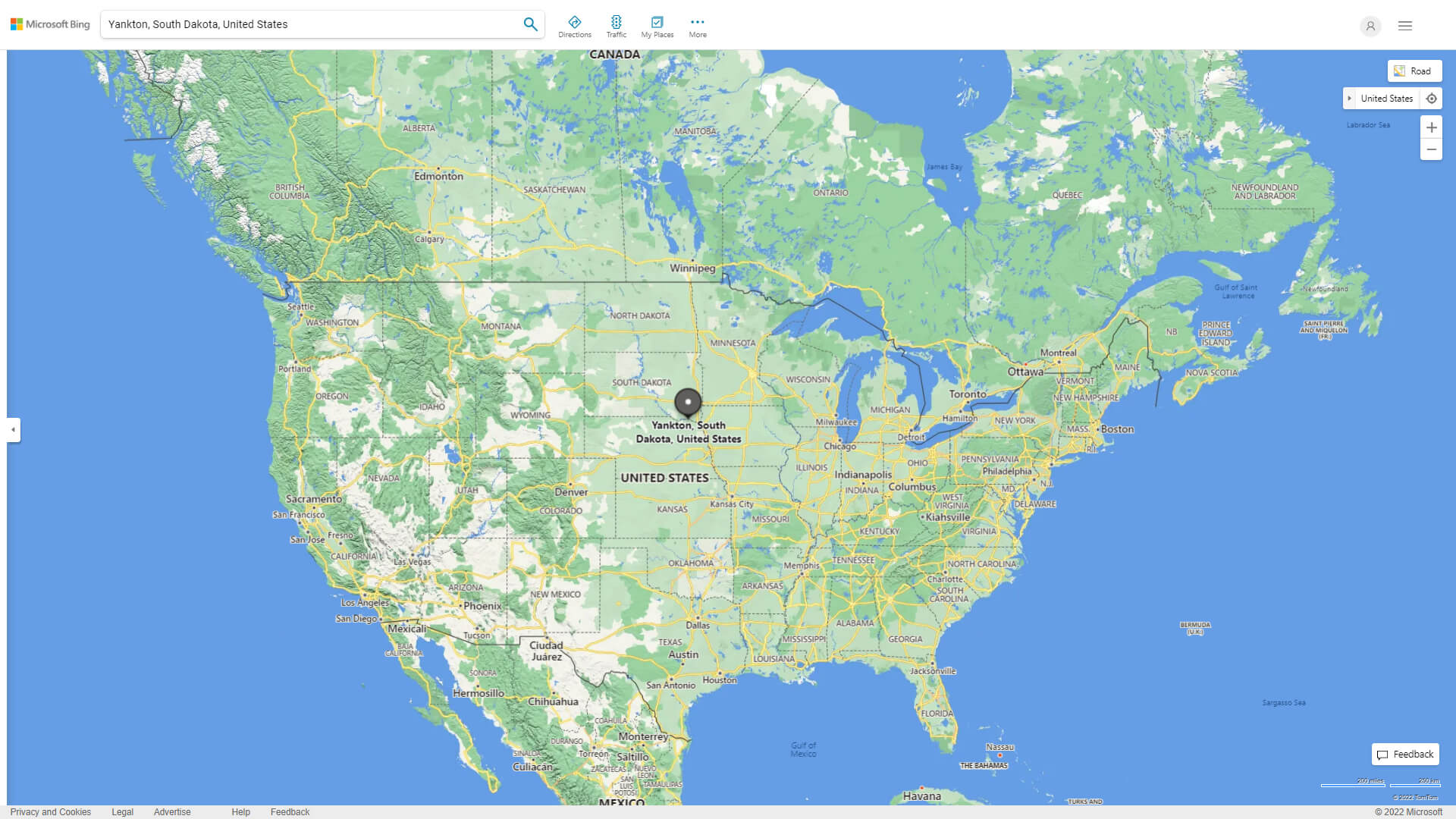 Yankton, South Dakota Map