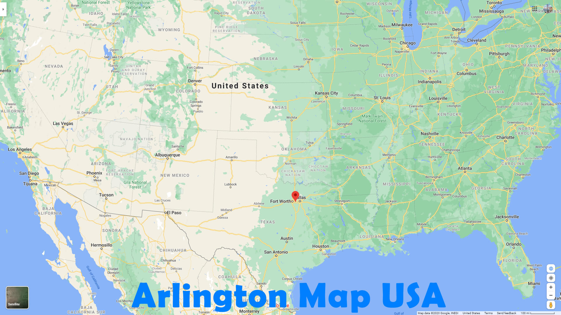 Arlington, Texas Map